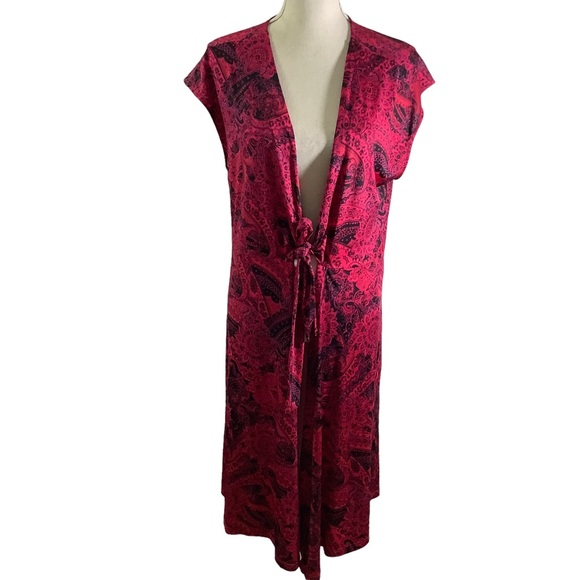 Miraclesuit | Dresses | Miraclesuit Cap Sleeve Dress In Red | Poshmark